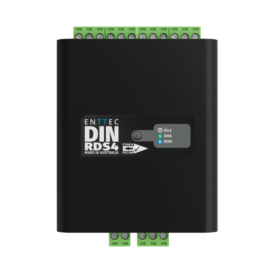 DIN RDS4 Mk2 - the new reliable DMX RDM splitter | ENTTEC : ENTTEC