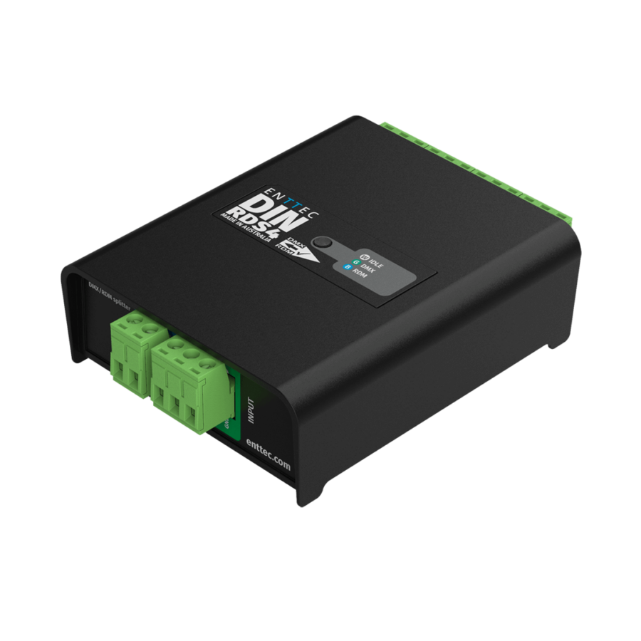 DIN RDS4 Mk2 - the new reliable DMX RDM splitter | ENTTEC : ENTTEC