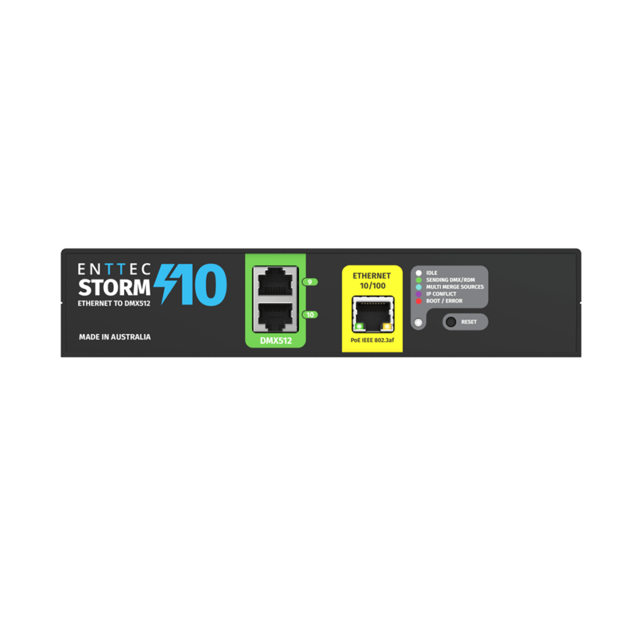 Storm 10 - Installation-grade Ethernet to DMX gateway | ENTTEC : ENTTEC