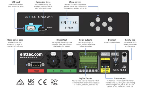 S-Play SP1-1 32U smart light show controller | ENTTEC : ENTTEC