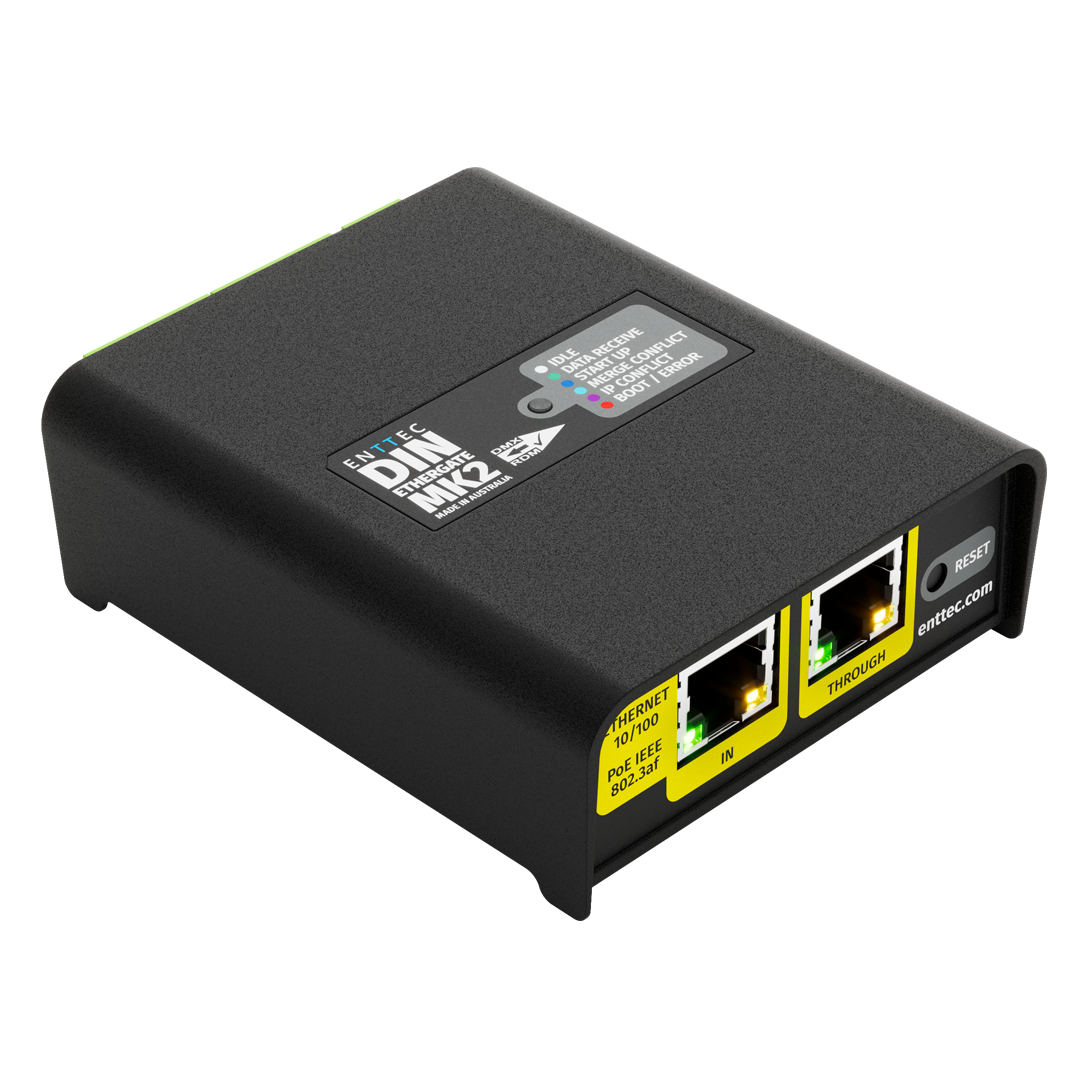 Ethernet to DMX/RDM converter DIN-Ethergate MK2 | ENTTEC : ENTTEC