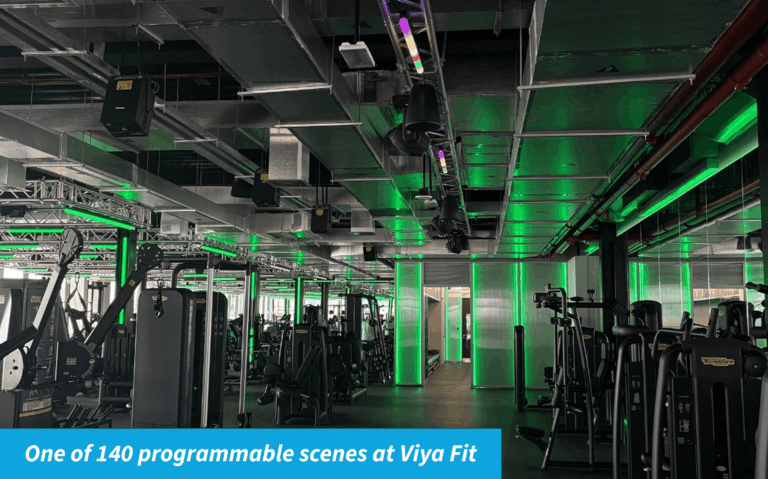 Viya Fit Gym: Multi-zone lighting control | ENTTEC : ENTTEC